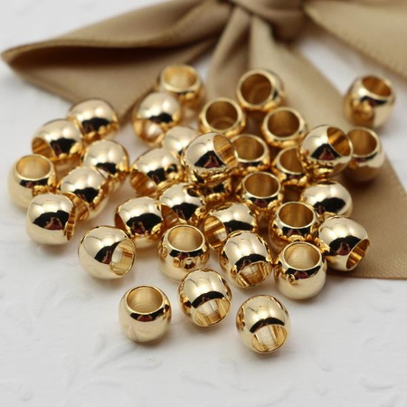Przekładka metalowa kula złota 5x6mm | ELEMENTY METALOWE \ Ozdobne | Tytuł sklepu zmienisz w ...