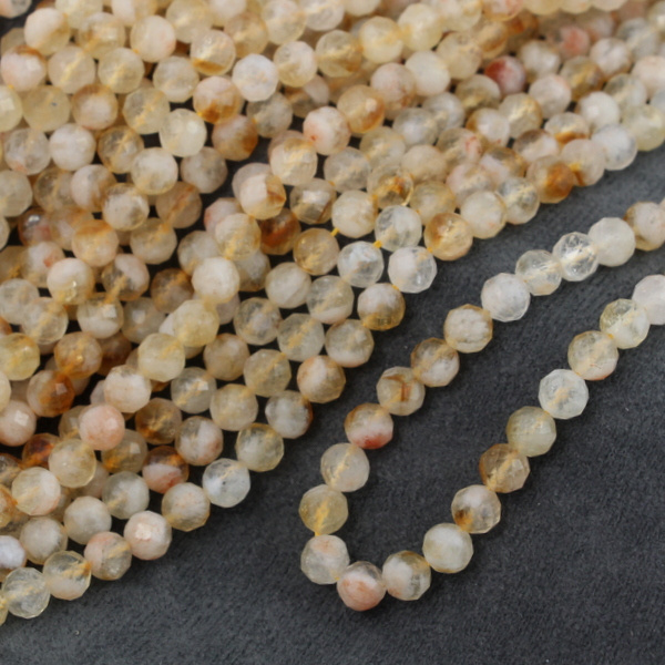 Cytryn kula fasetowana 6mm [sznur 39cm] | KAMIENIE NATURALNE \ Cytryn ...