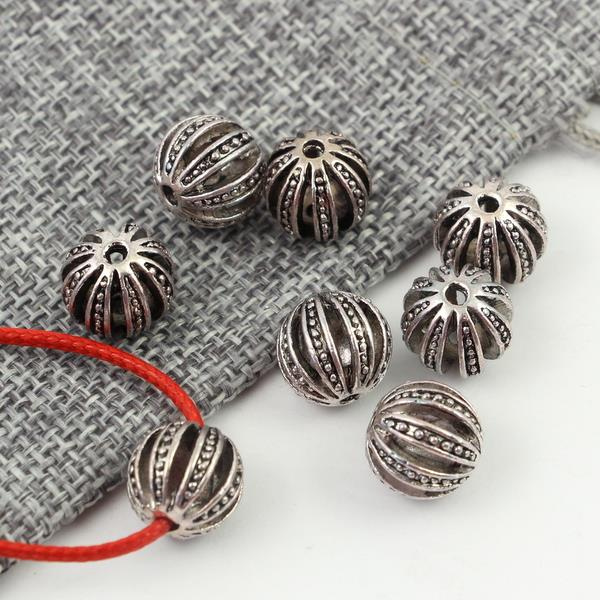 Metalowa ażurowa kula ciemne srebro 12mm | ELEMENTY METALOWE \ Ozdobne | Tytuł sklepu zmienisz w ...