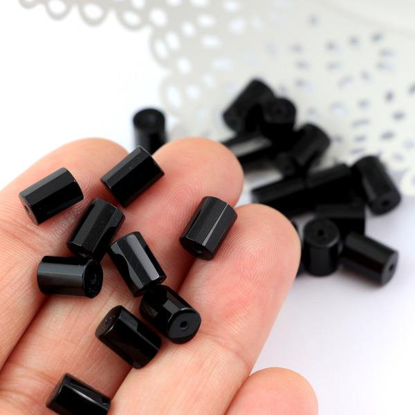 Onyks wałek fasetowany 8x6mm | KAMIENIE NATURALNE \ Onyks KAMIENIE NATURALNE \ KAMIENIE CZARNE ...