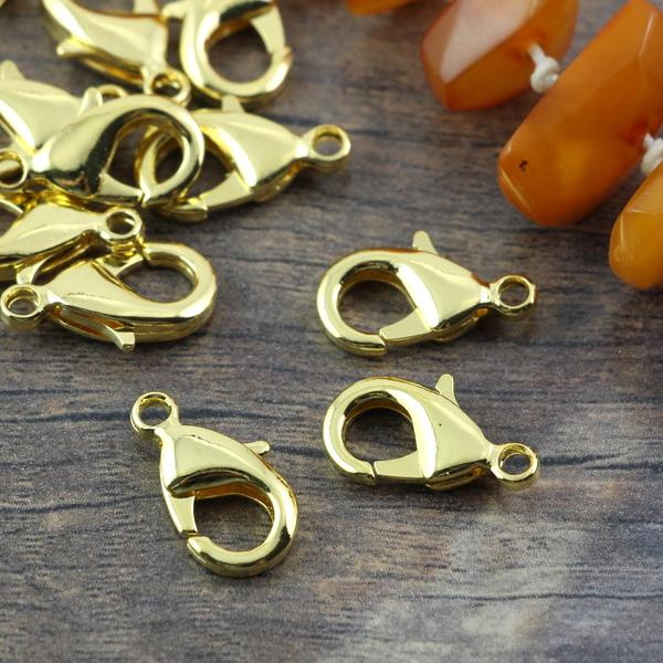 Zapięcie karabińczyk złoty 15mm | ELEMENTY METALOWE \ Zapięcia | Tytuł ...