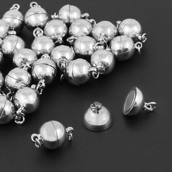 Zapięcie magnetyczne kula srebrna 8mm | ELEMENTY METALOWE \ Zapięcia | Tytuł sklepu zmienisz w ...